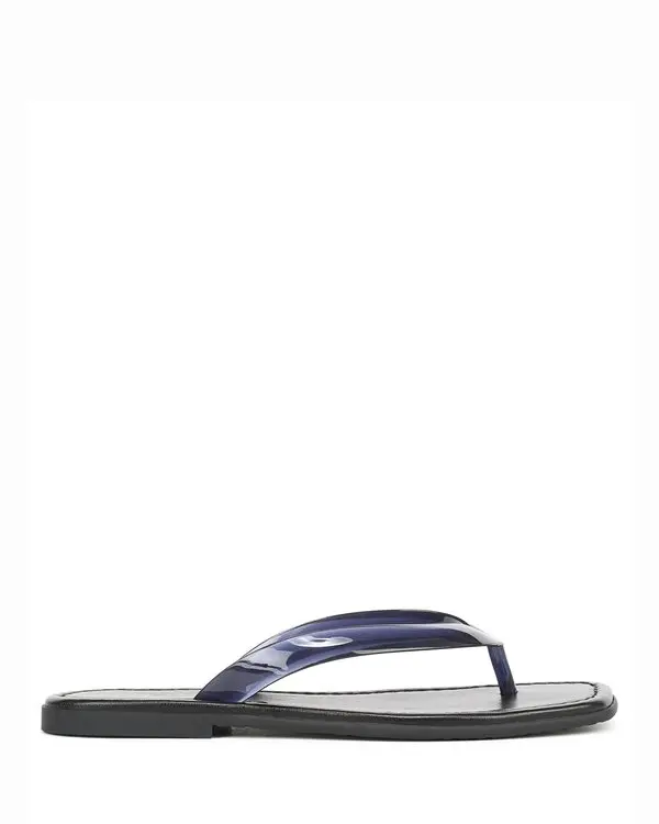 Veronica Beard Clea Jelly Thong Sandals - Navy