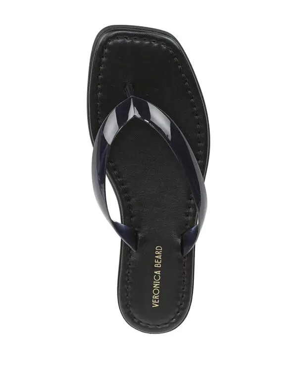 Veronica Beard Clea Jelly Thong Sandals - Navy