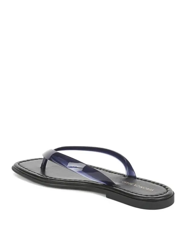 Veronica Beard Clea Jelly Thong Sandals - Navy