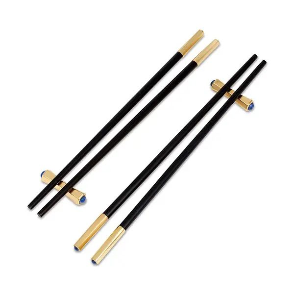 L'Objet Zen Chopsticks And Rests, Service For 2 - Gold