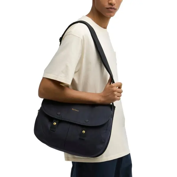 Barbour Transport Riever Crossbody Bag - Navy