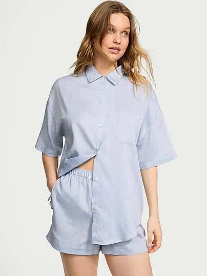 Victoria's Secret Modal-cotton Short Pajama Set - Blue