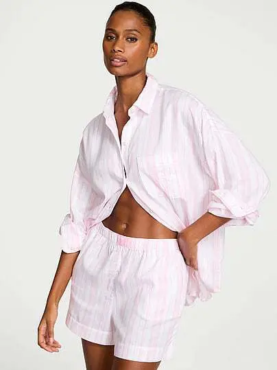 Victoria's Secret Modal-cotton Long-sleeve Short Pajama Set - Print