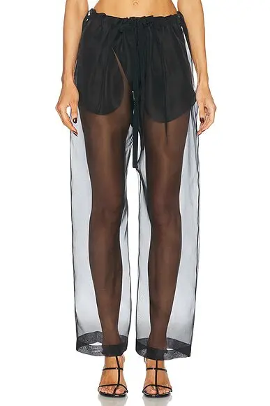 Khaite Trenton Organza Trousers - Black