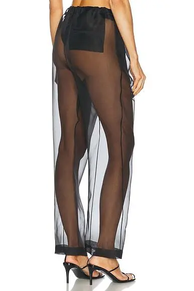 Khaite Trenton Organza Trousers - Black
