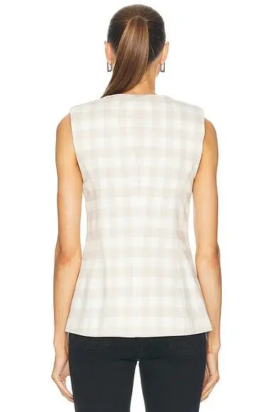Simkhai Calliope Vest - Sand Gingham