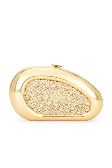 Simkhai Luna Raffia Oval Clutch