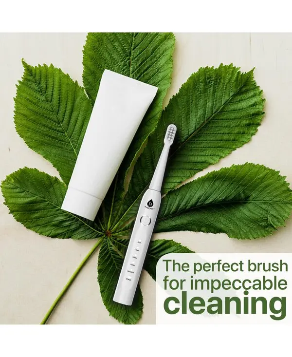 PURSONIC Usb Rechargeable Electric Toothbrush With 12 Brush Heads - Black