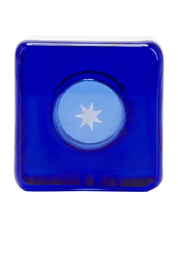 MAISON BALZAC Le Cube Single Candle Holder In Blue