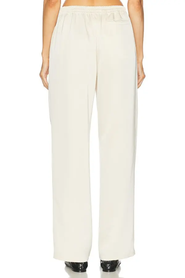 LESET Barb Pleated High Waist Pant - Creme