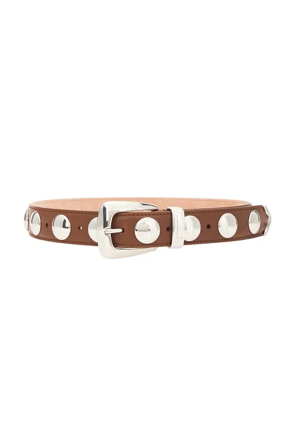 Khaite Benny 30mm Stud Belt - Dark Tan