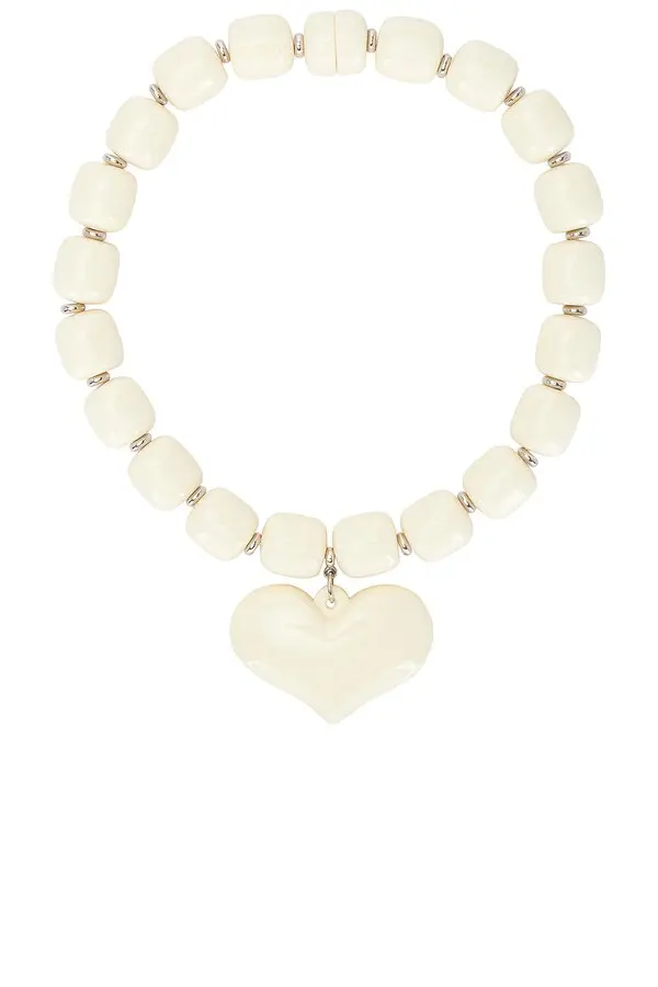 JULIETTA Amore Heart Pendant Necklace - Ivory