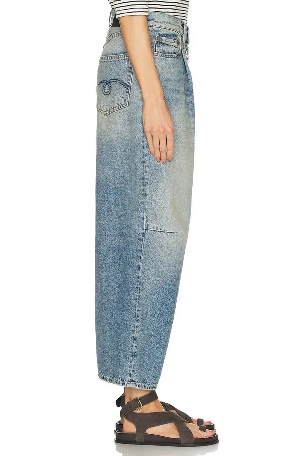 R13 Crop Wide Leg - Veiled Blue