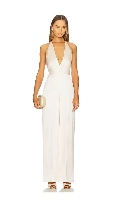 Retrofete Margaux Halter Jumpsuit - Beige