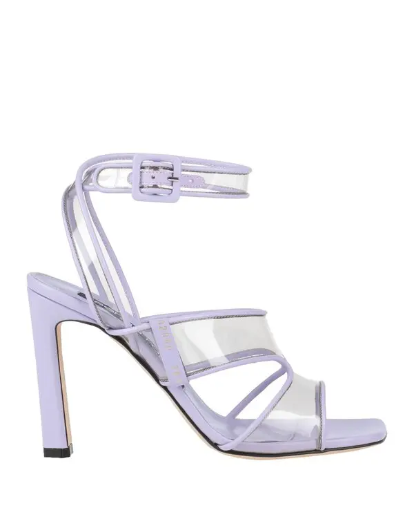 SERGIO ROSSI Leather Sandals With Buckle Ankle Strap
