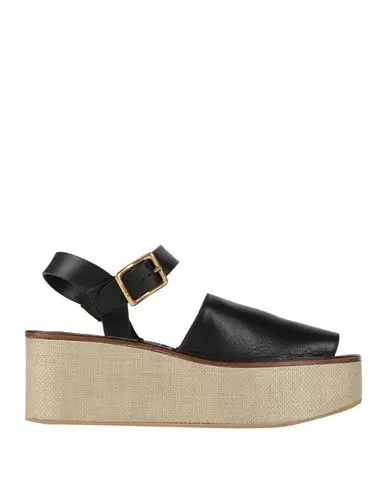 TOD'S Leather Wedge Sandals
