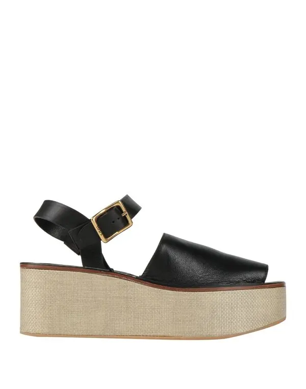 TOD'S Leather Wedge Sandals