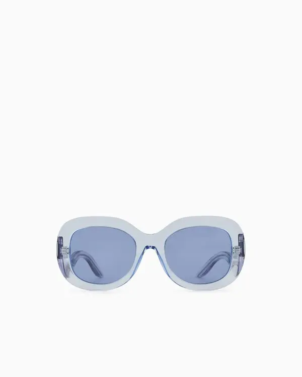 Giorgio Armani Oval Sunglasses - Light Blue