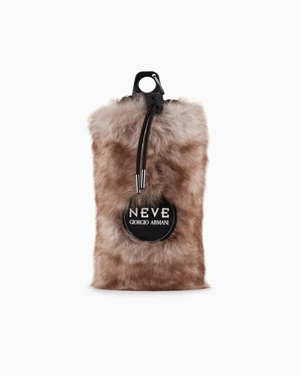 Giorgio Armani Neve Water Bottle With Sheepskin Holder - Black