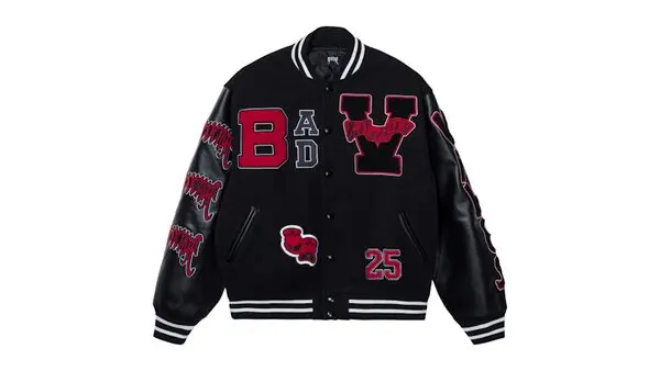 REVENGE Xxxtentacion Bad Vibes Varsity Jacket - Black