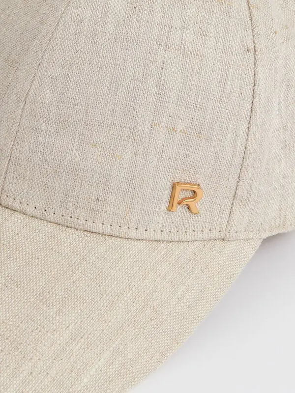 REISS Lilly Linen Baseball Cap