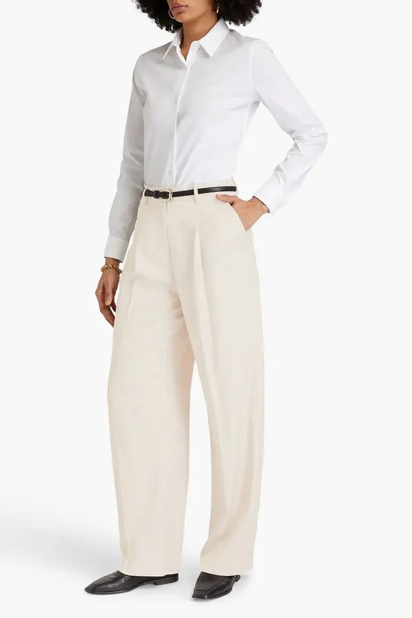Theory Twill Wide-leg Pants