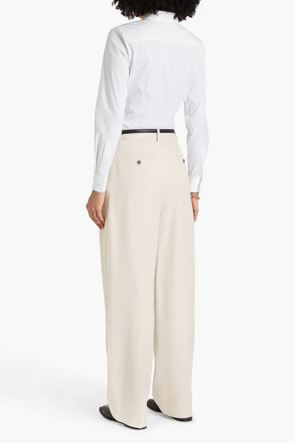 Theory Twill Wide-leg Pants