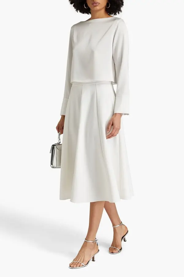 Theory Crepe Midi Skirt