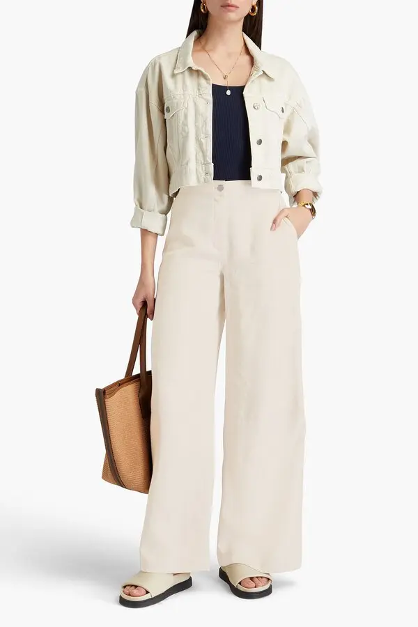 Theory Lyocell Twill Wide-leg Pants