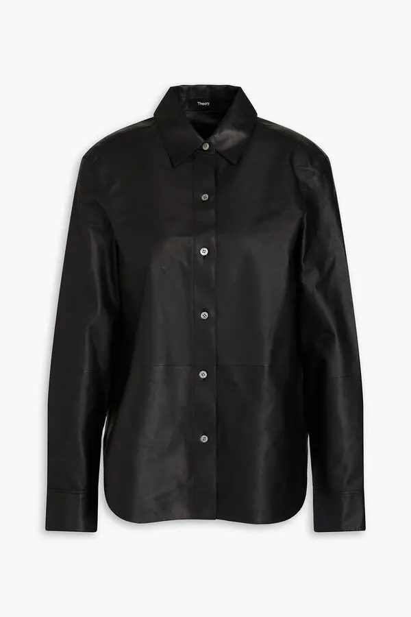 Theory Leather Shirt