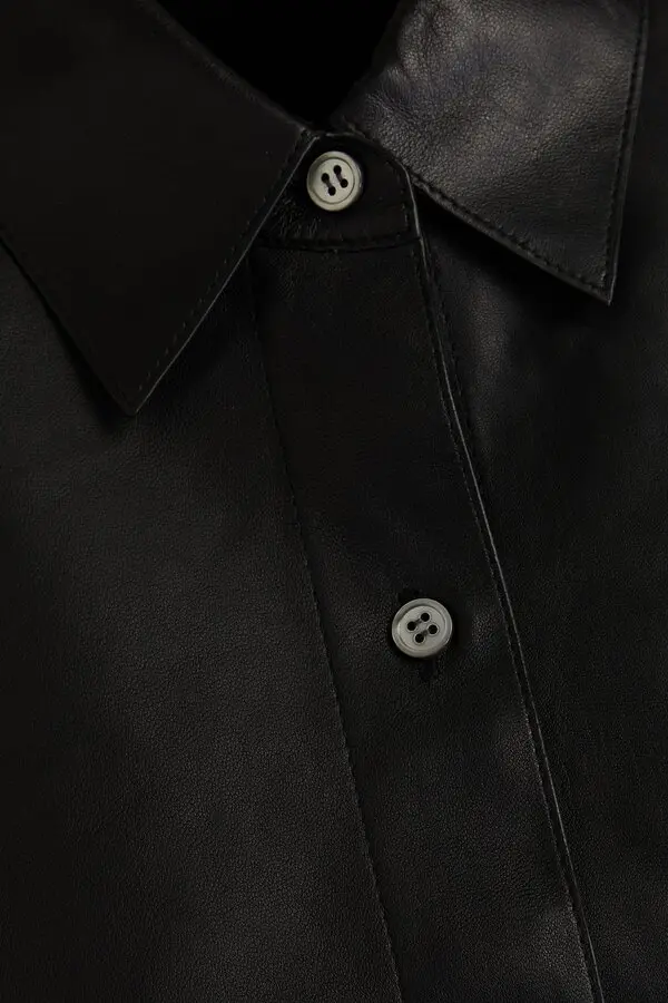 Theory Leather Shirt