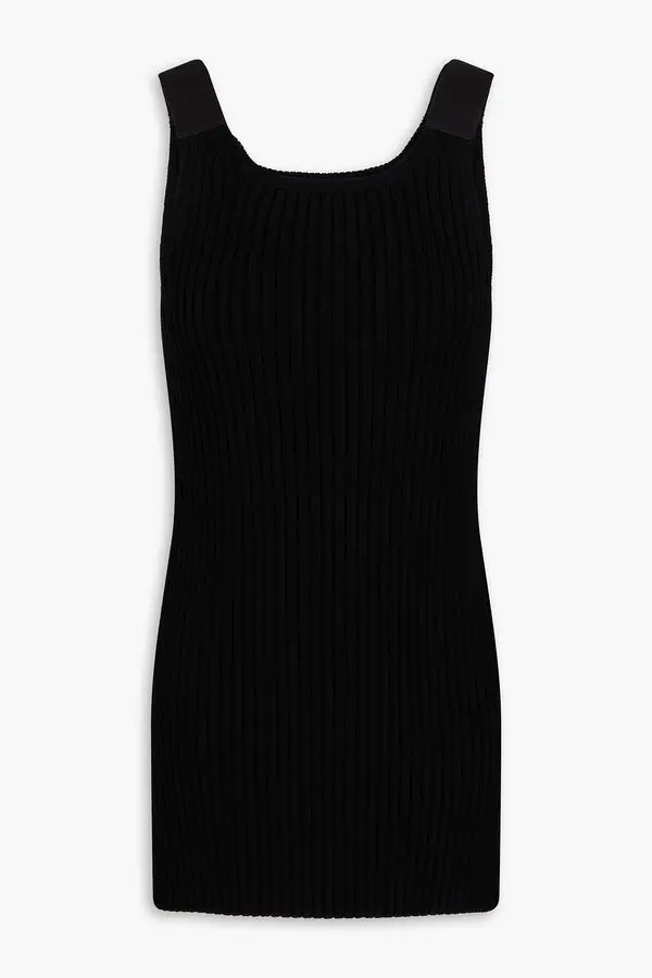 Helmut Lang Ribbed Tank - Black
