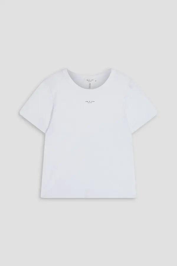 Rag & Bone Logo-print Pima Cotton-jersey T-shirt - White