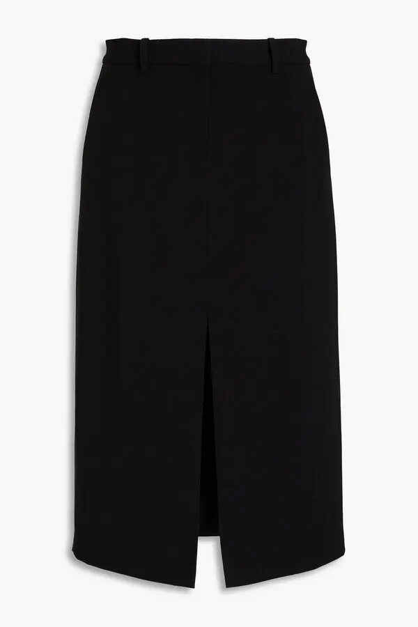 Theory Crepe Midi Pencil Skirt - Black