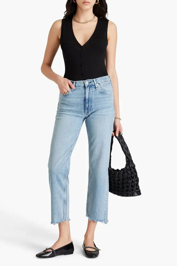 Rag & Bone Harlow Cropped Jeans - Light Denim