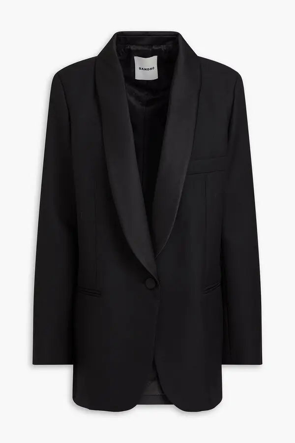 Sandro Grain De Poudre Tuxedo Jacket
