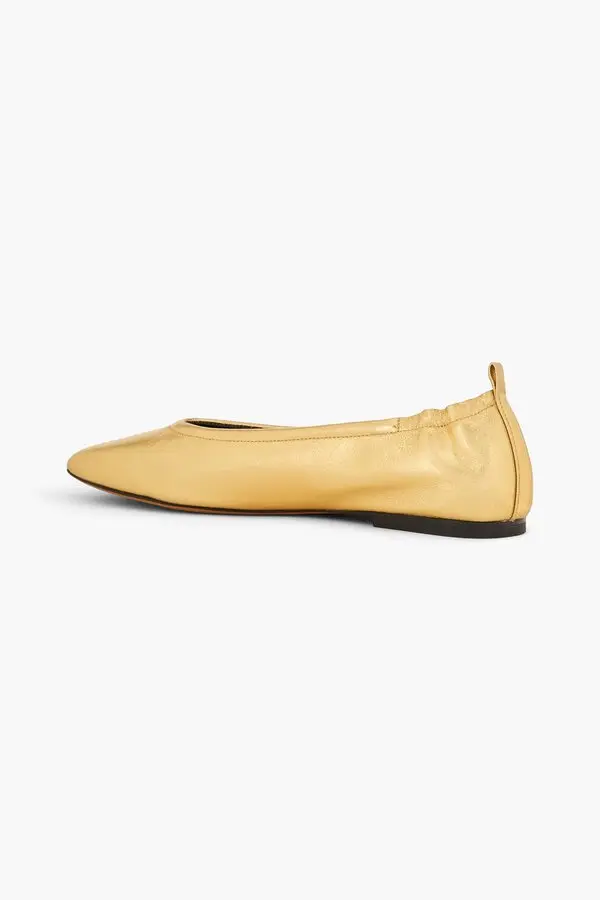 3.1 Phillip Lim Metallic Leather Ballet Flats - Gold