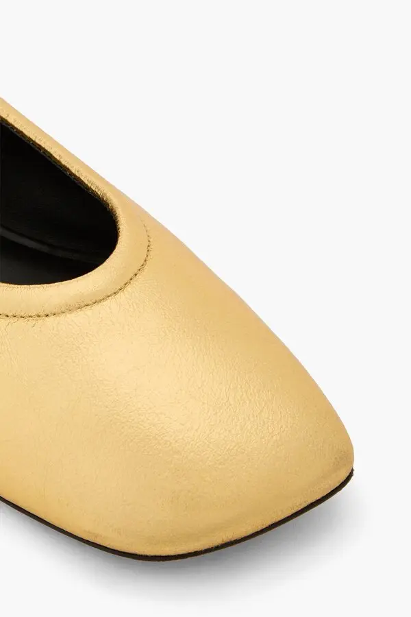 3.1 Phillip Lim Metallic Leather Ballet Flats - Gold