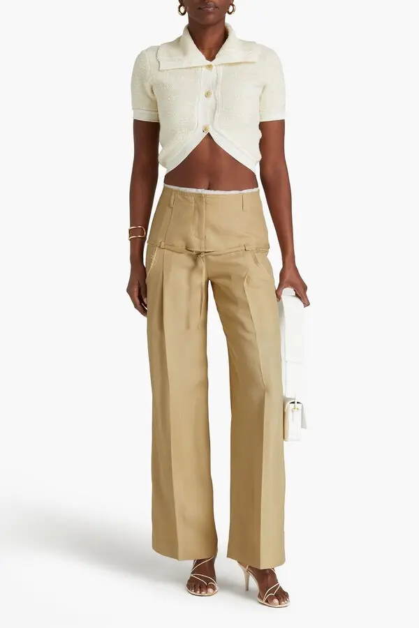 Jacquemus Criollo Belted Canvas Wide-leg Pants