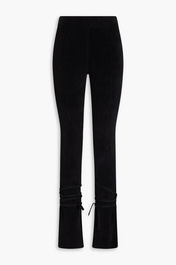 Jacquemus Duci Lace-up Ribbed-knit Pants