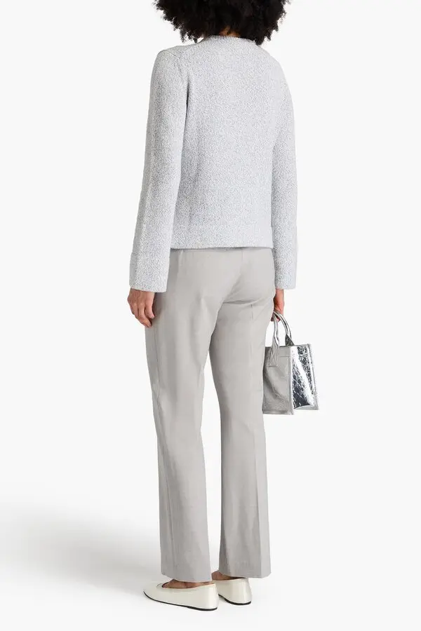 Theory Bouclé-knit Sweater - Light Gray