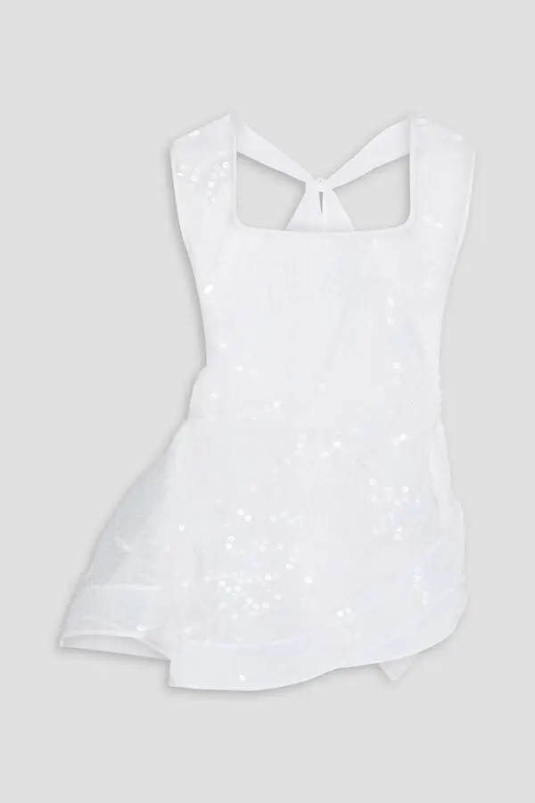Jacquemus Le Debardeur Perle Sequined Tulle Top