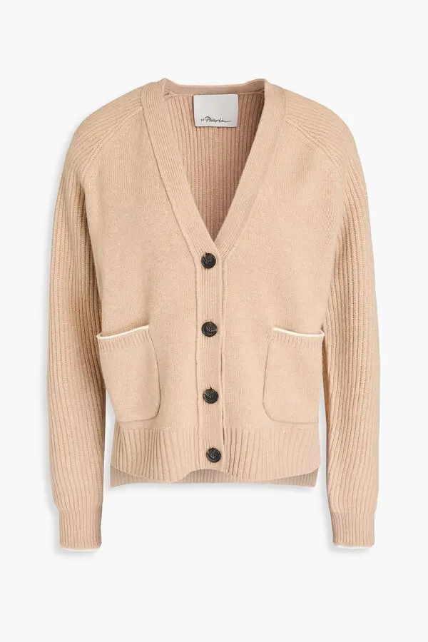 3.1 Phillip Lim Ribbed-knit Cardigan - Sand