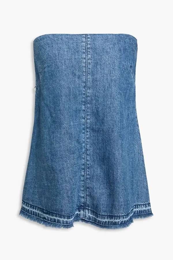 Rag & Bone Ultra Featherweight Aurora Denim Strapless Top