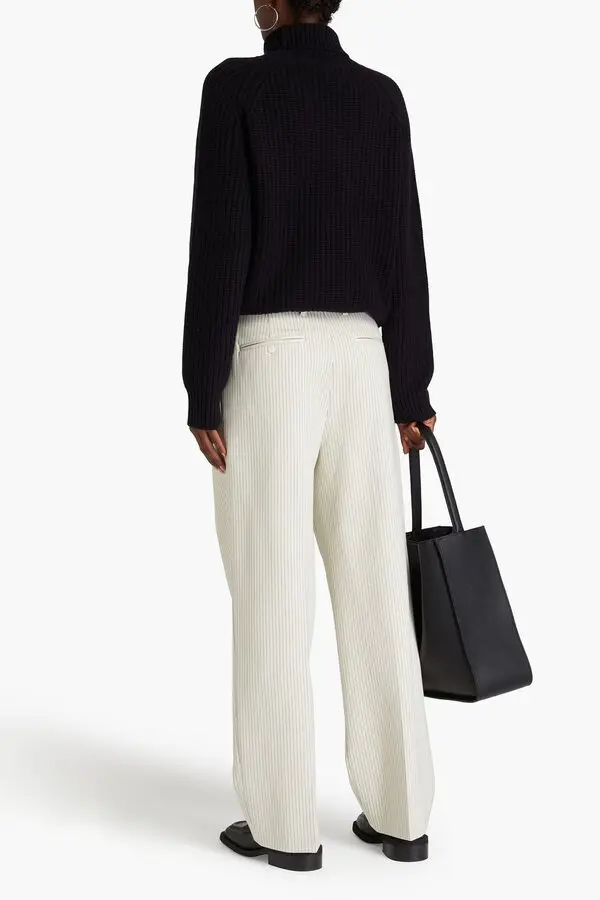 Rag & Bone Marianne Pinstriped Ponte Wide Leg Pants
