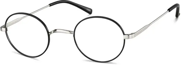 Zenni Round Full Rim Metal Frame - Black