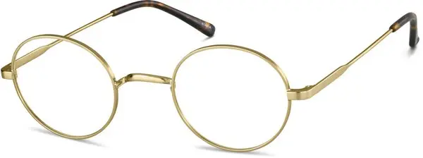 Zenni Round Full Rim Metal Frame - Gold