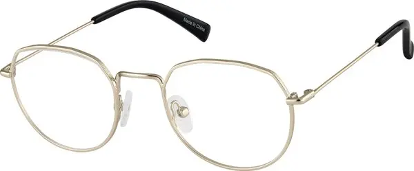 Zenni Round Full Rim Metal Frame - Gold