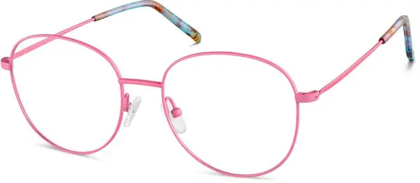 Zenni Round Full Rim Metal Frame - Pink