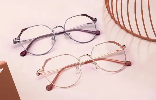 Zenni Round Full Rim Metal Frame - Purple
